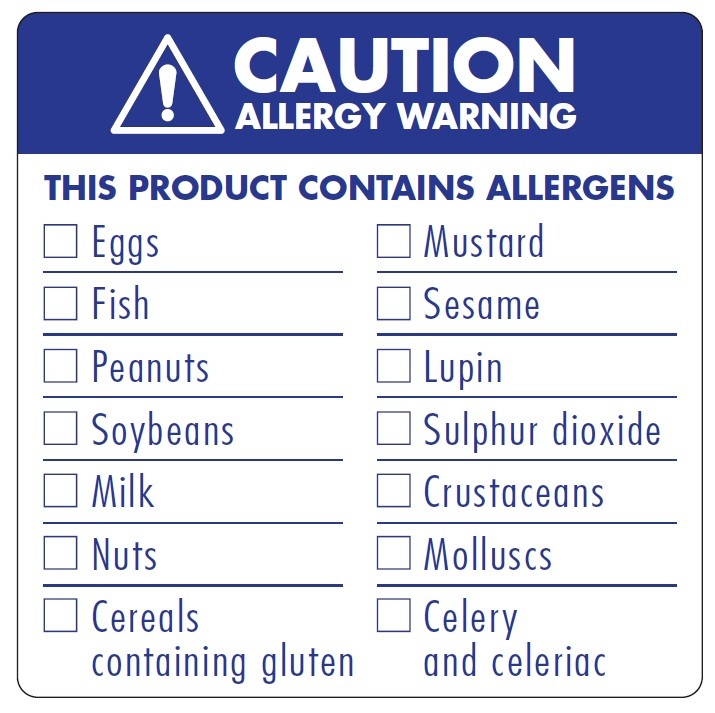 Food Allergen Warning Labels Roll Of Food Allergy Labels SexiezPix